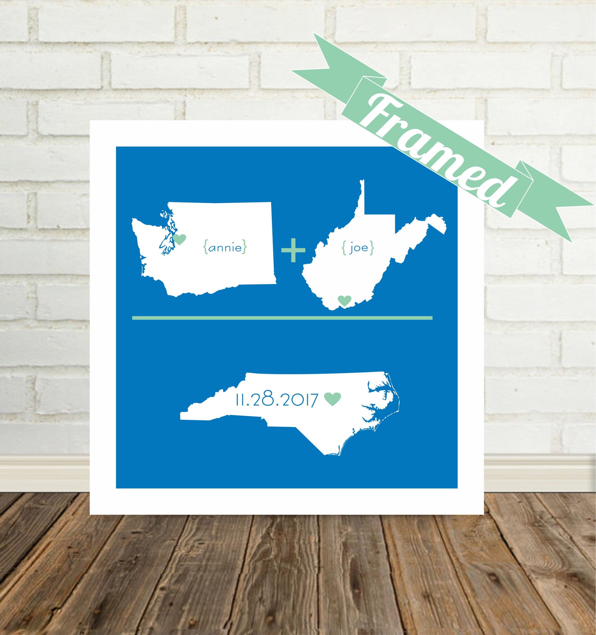State Map Art Custom Wedding Gift Personalized Gift Custom Map Art ...