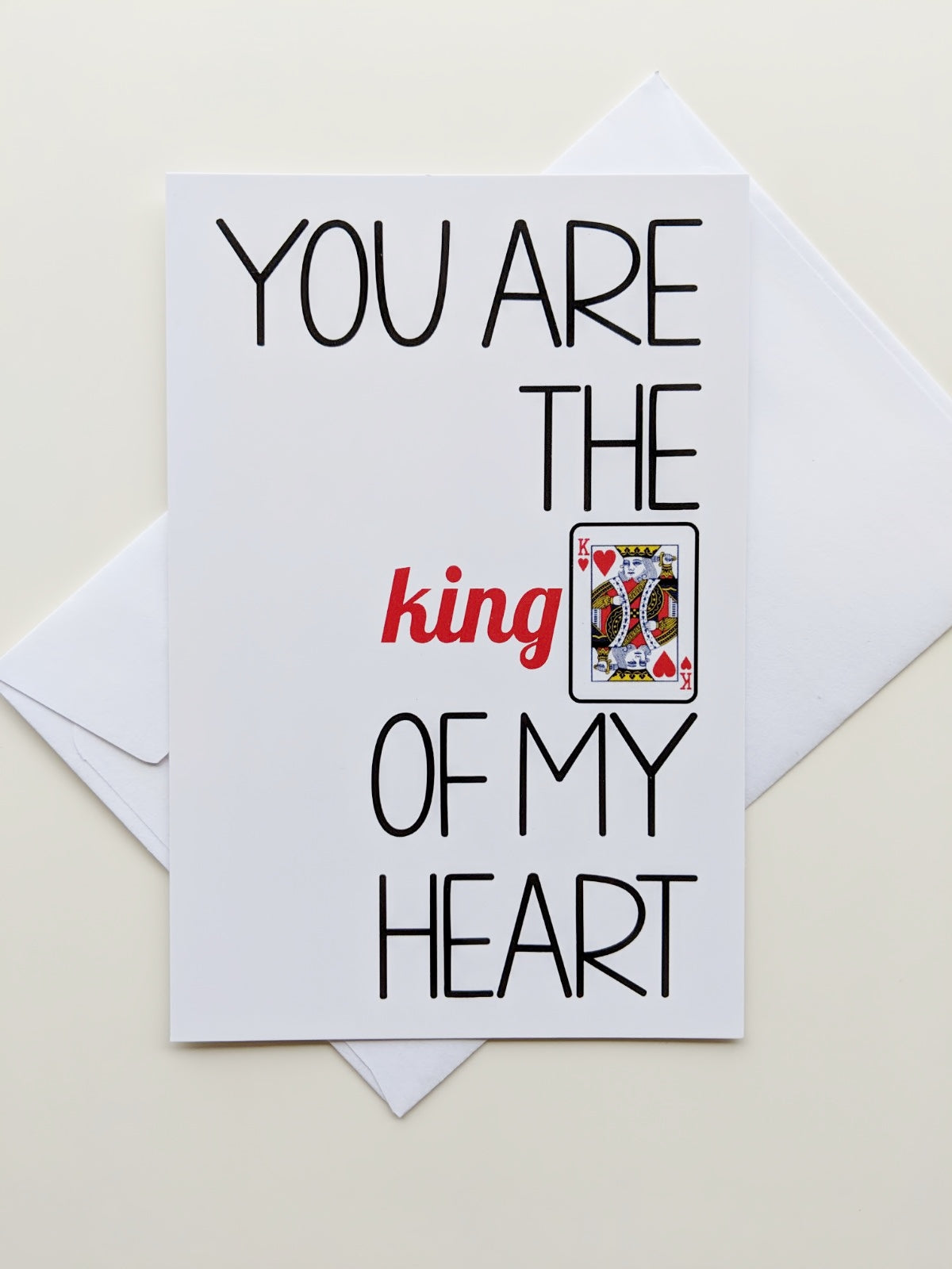Funny Romantic Card King of Hearts Valentine Card Love Card Valentines ...