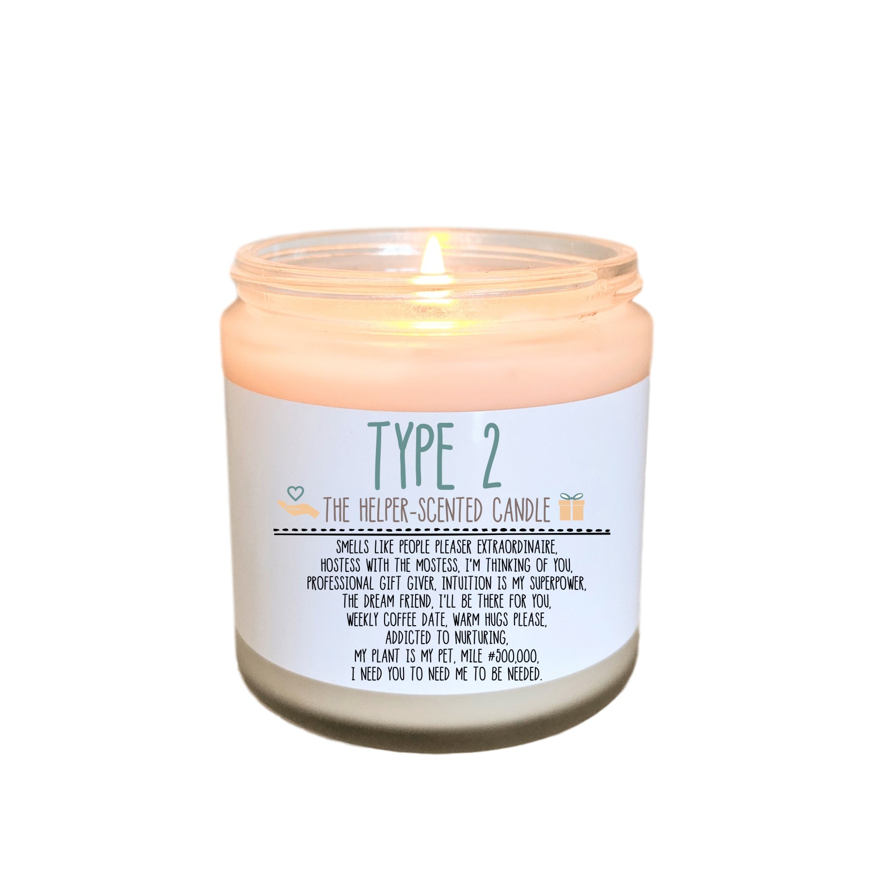 Type 2 Funny Personality Type Gift Enneagram Gift Candle Birthday Gift ...