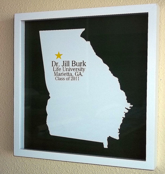 Graduation Gift State Map Art Print Gift For Graduate – Define Design 11