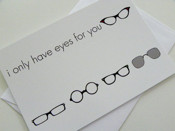 Love Card I Only Have Eyes For You Greeting Card Valentines Day Card V ...