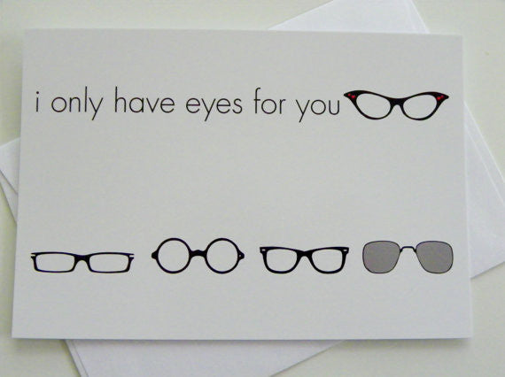 Love Card I Only Have Eyes For You Greeting Card Valentines Day Card V ...