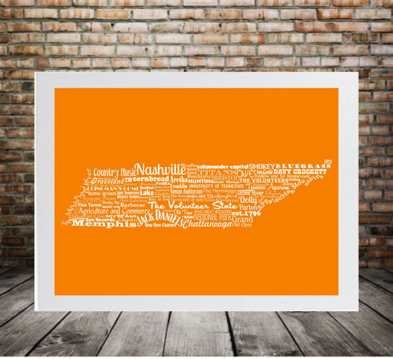 Tennessee State Typography Print – Define Design 11